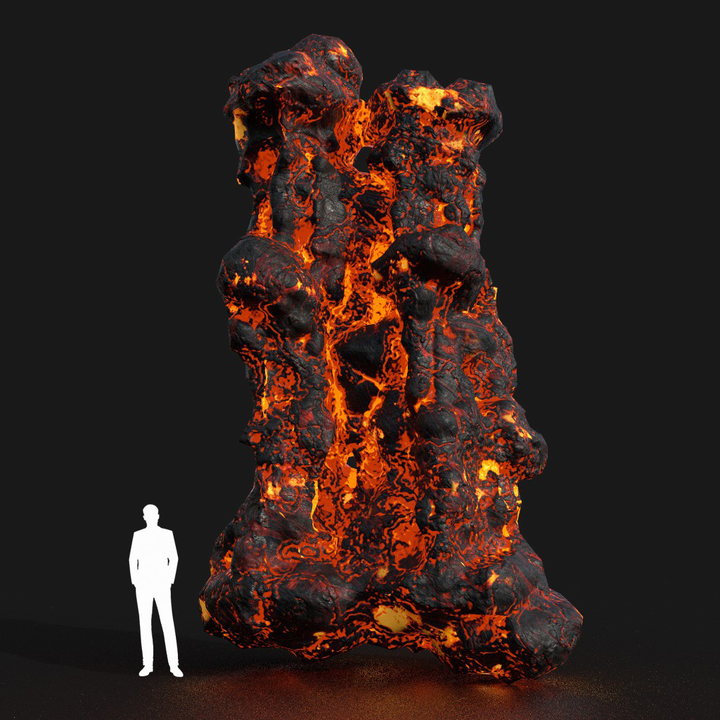 ArtStation - Low poly Lava Cave Rock Module Pack | Game Assets