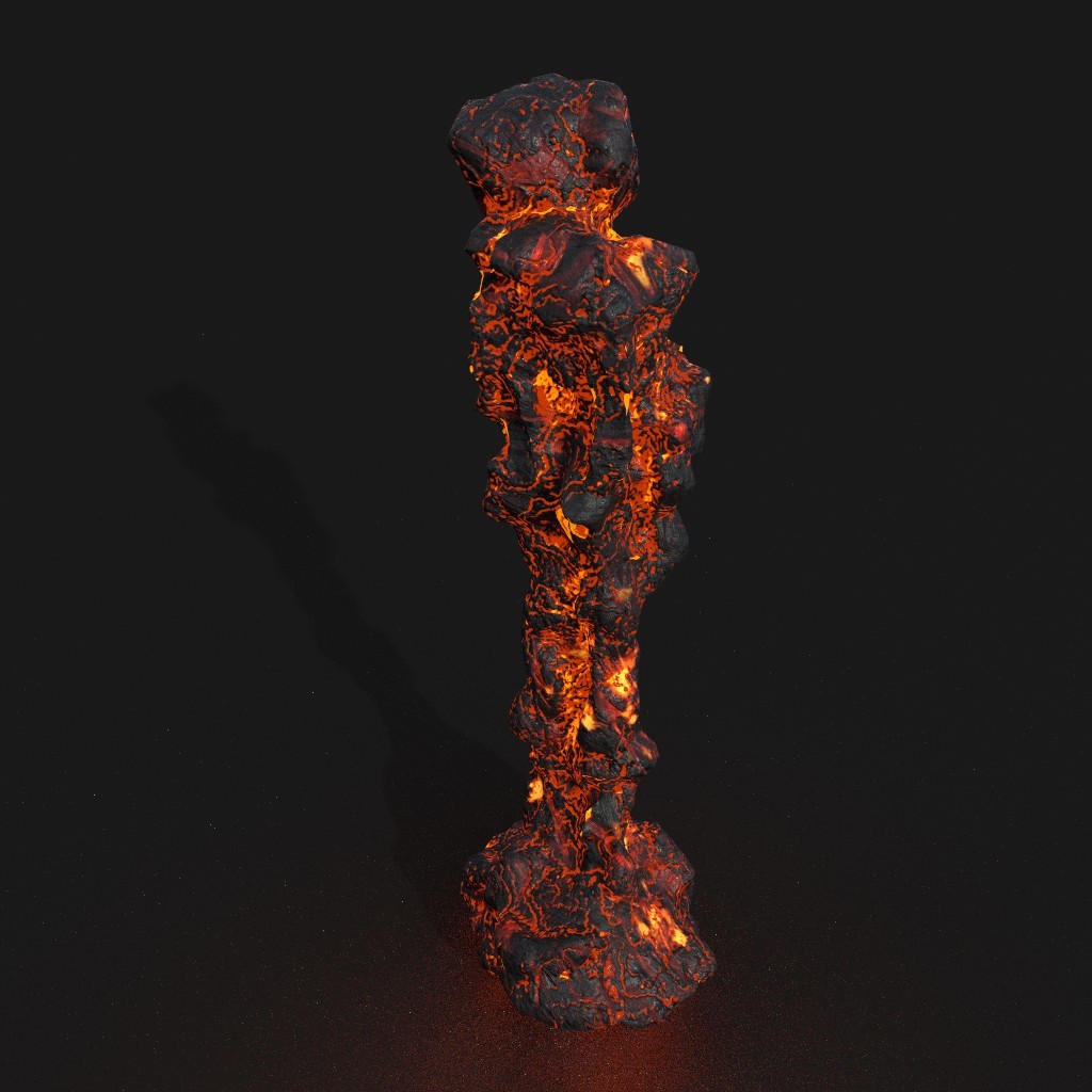 ArtStation - Low poly Lava Cave Rock Module Pack | Game Assets