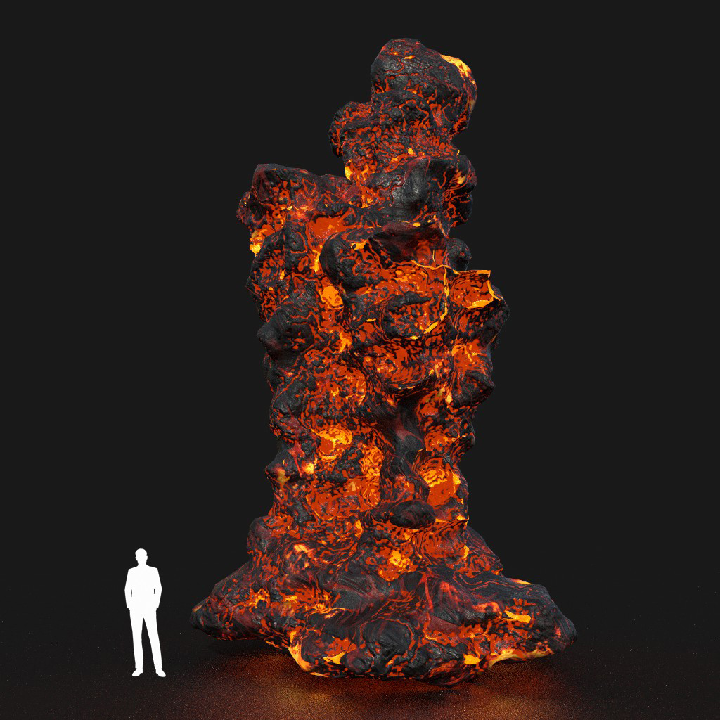 ArtStation - Low poly Lava Cave Rock Module Pack | Game Assets