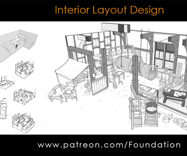 ArtStation - Foundation Art Group - Interior Layout Design with Charles ...