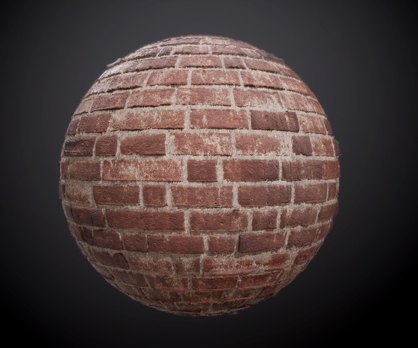ArtStation - Red Brick Wall Sloppy Concrete Seamless PBR Texture | Game ...