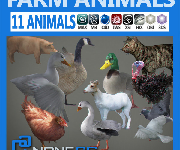 ArtStation - Pack – Farm Animals | Game Assets