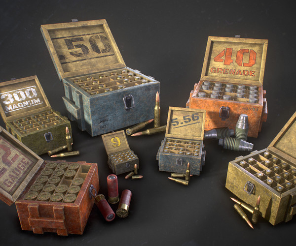 ArtStation - Ammo boxes | Game Assets