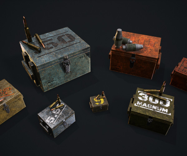 ArtStation - Ammo boxes | Game Assets