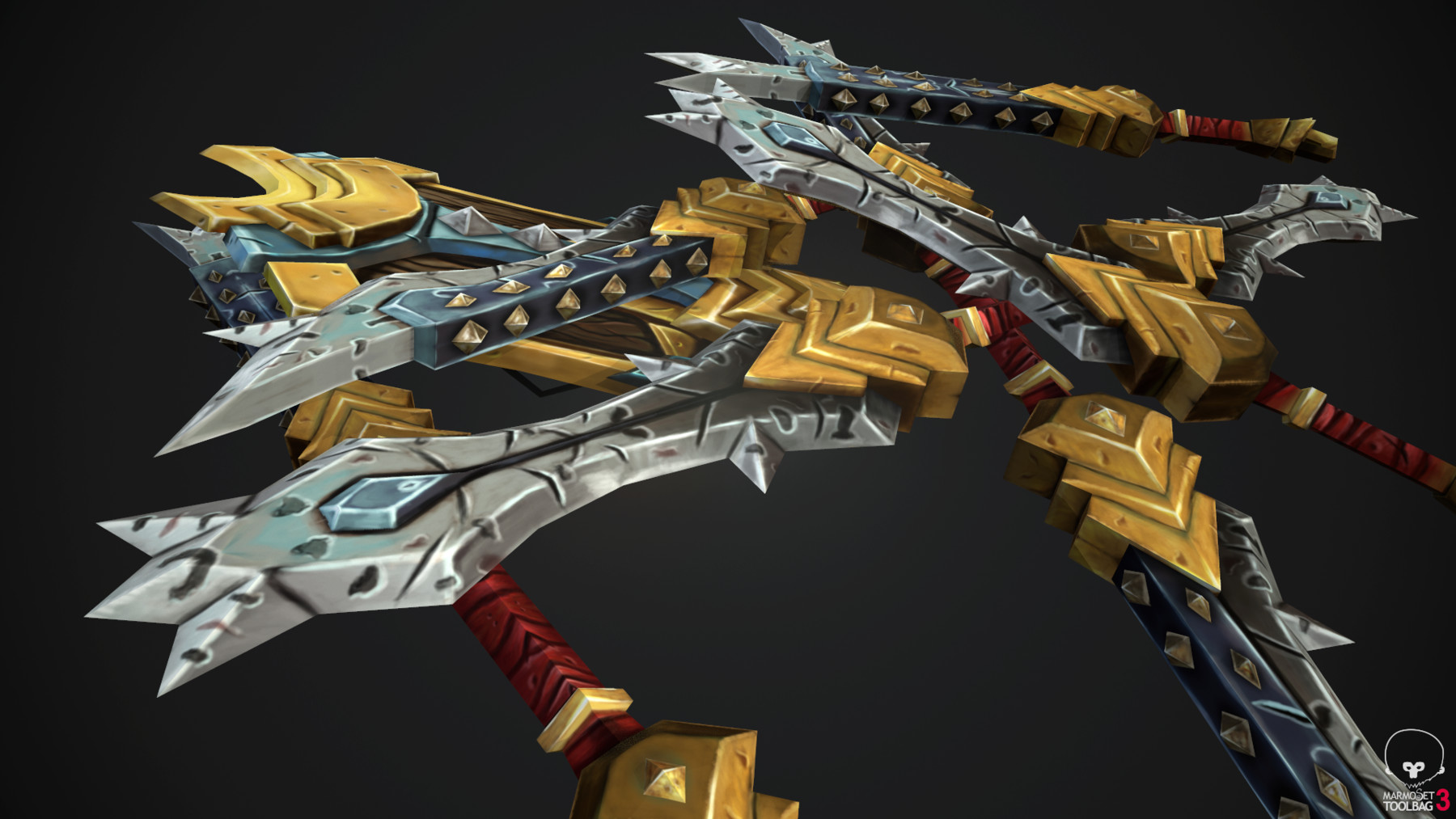 ArtStation - Handpainted Stylized Swords and Shield | Game Assets
