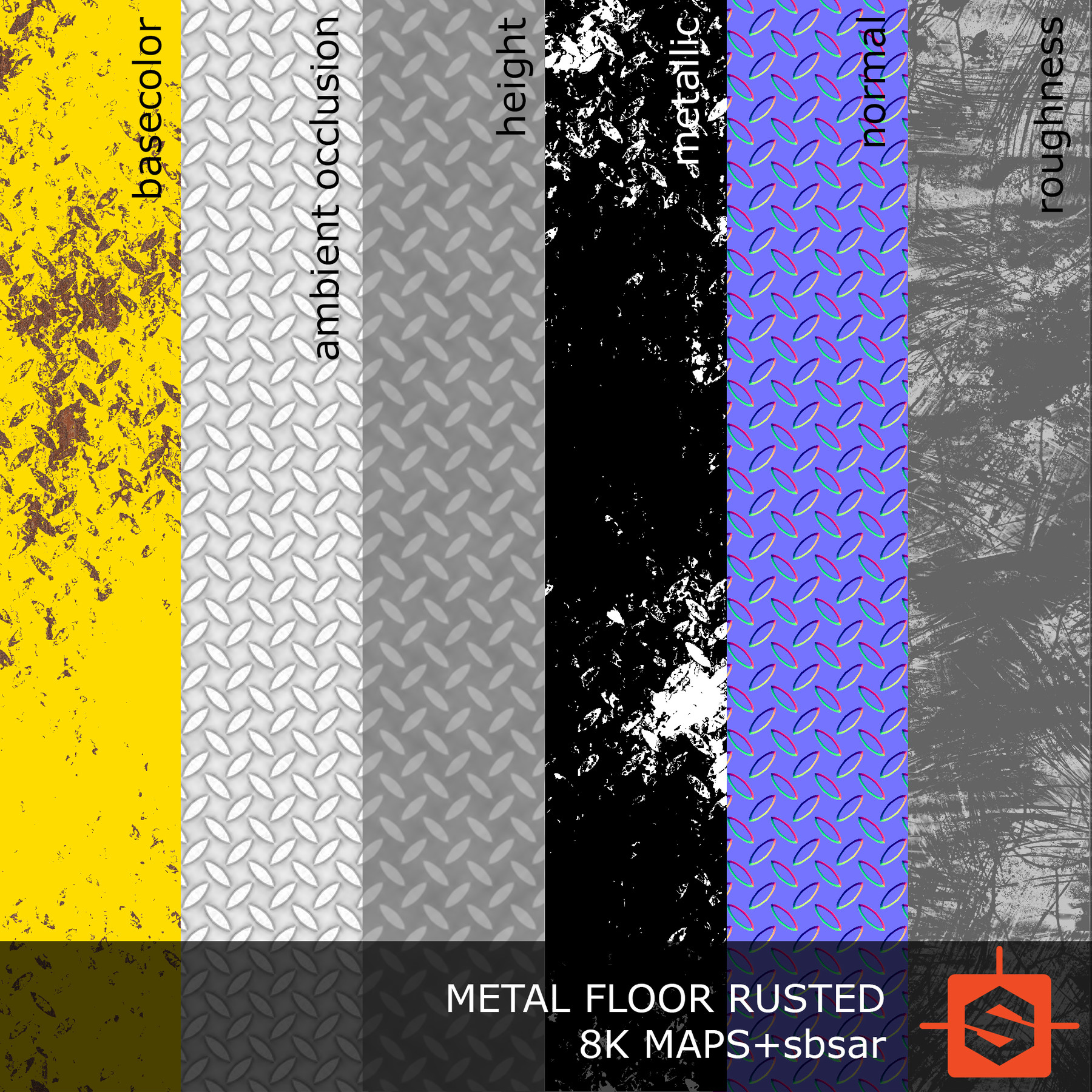 ArtStation - PBR Metal Floor Paint Rusted Texture | Game Assets