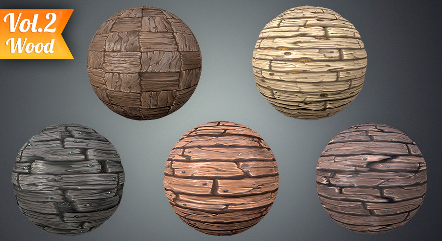 ArtStation - Stylized Wood Vol.02 - Hand Painted Texture Pack | Game Assets