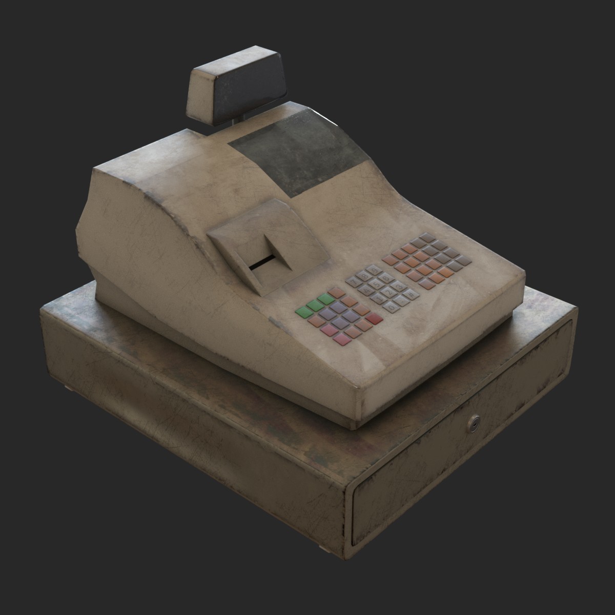 ArtStation - Cash register Low-poly 3D model | Resources