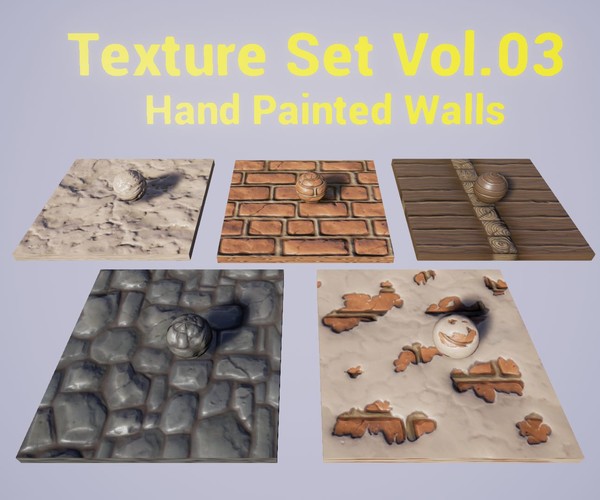 ArtStation - Stylized Walls VOL.03 - HAND PAINTED TEXTURE PACK | Game ...
