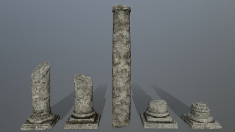 ArtStation - Broken_Column_Set | Resources