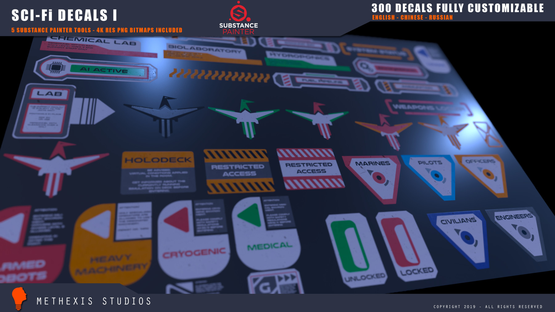 ArtStation - Sci-Fi Decals I | Game Assets