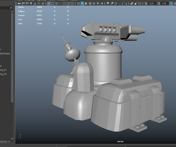 ArtStation - Sci-Fi Flamethrower Tower | Game Assets