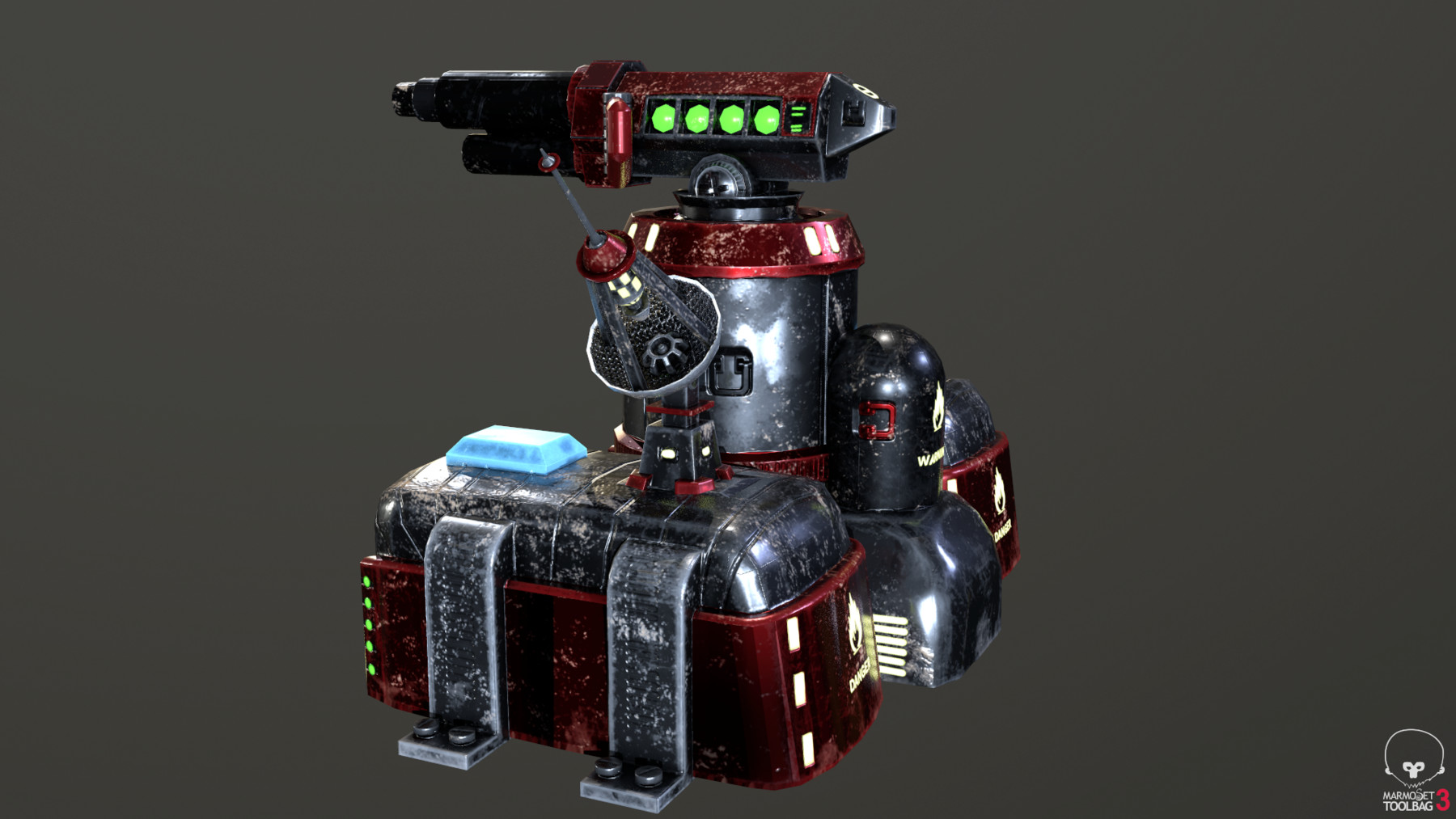 ArtStation - Sci-Fi Flamethrower Tower | Game Assets