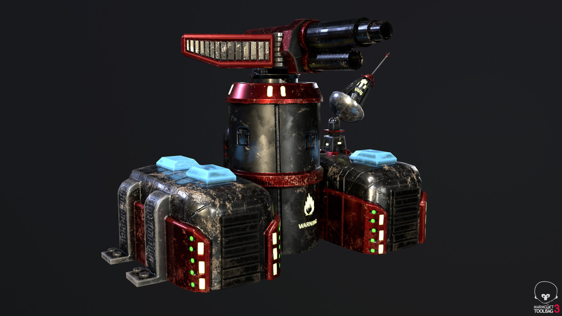 ArtStation - Sci-Fi Flamethrower Tower | Game Assets