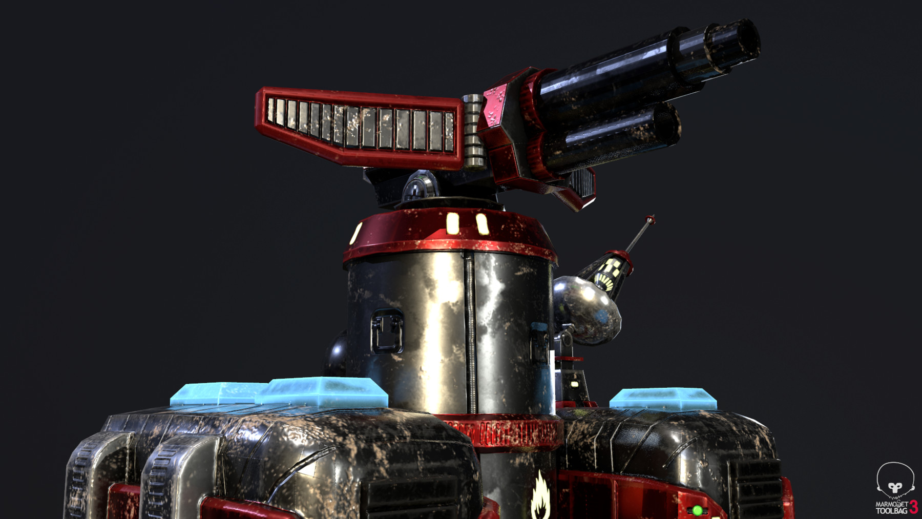 ArtStation - Sci-Fi Flamethrower Tower | Game Assets