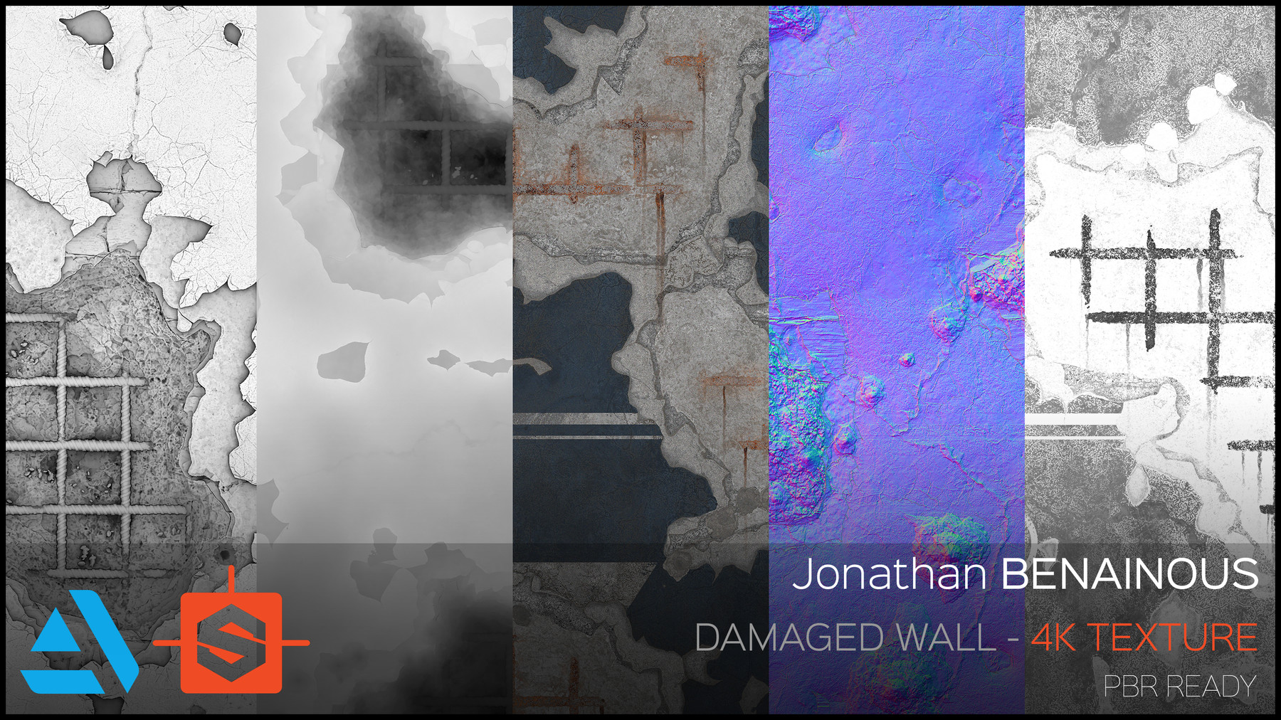 ArtStation - Texture - Damaged Wall | Game Assets