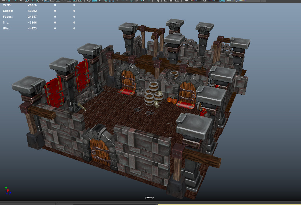 ArtStation - Modular Stylized Handpainted Dungeon | Game Assets