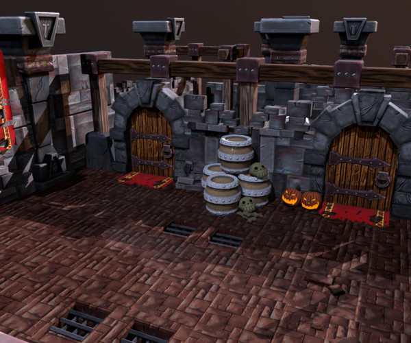 ArtStation - Modular Stylized Handpainted Dungeon | Game Assets