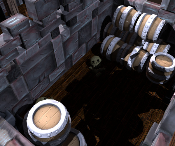 ArtStation - Modular Stylized Handpainted Dungeon | Game Assets