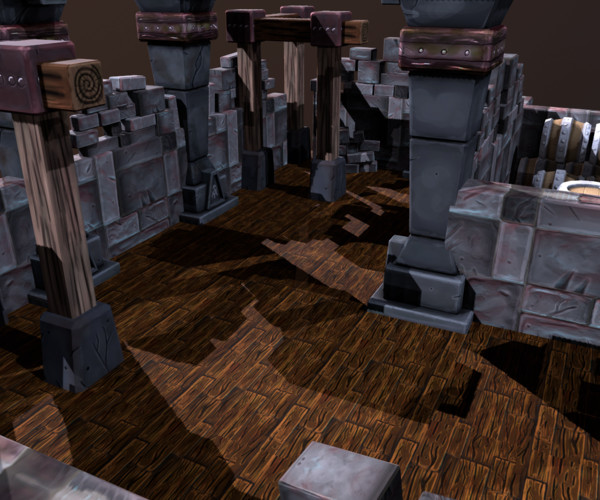 ArtStation - Modular Stylized Handpainted Dungeon | Game Assets