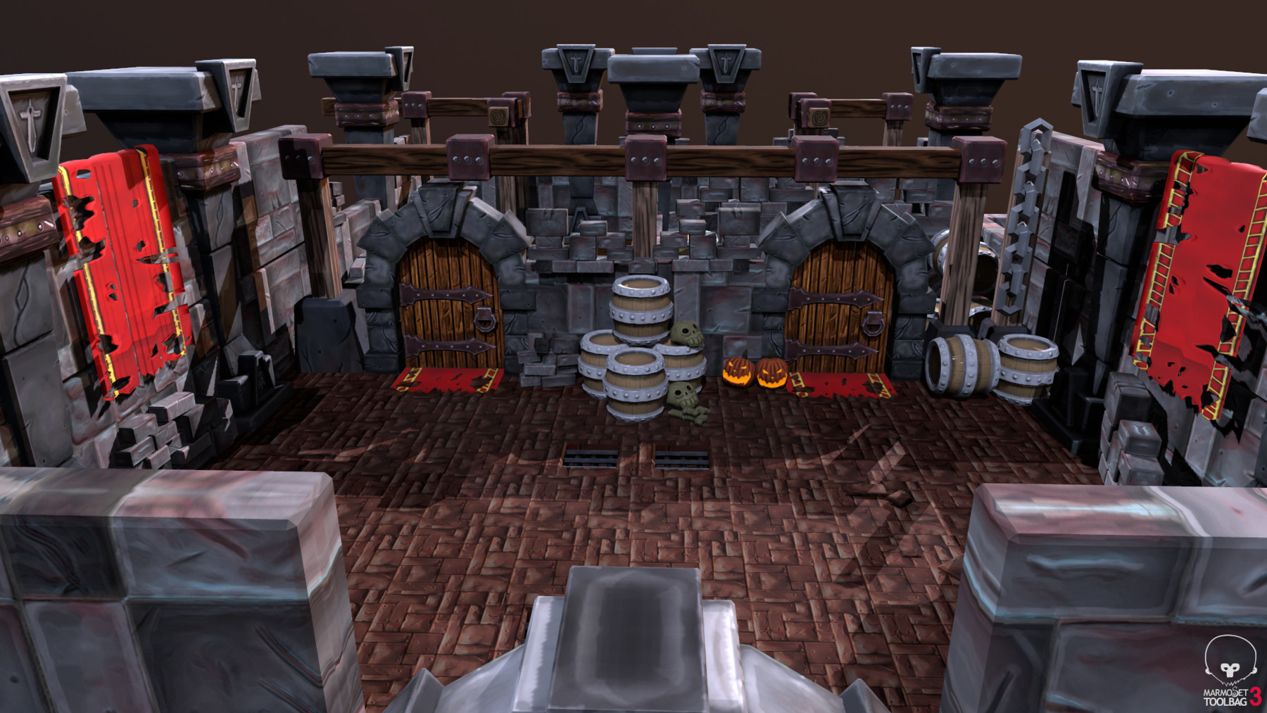 ArtStation - Modular Stylized Handpainted Dungeon | Game Assets