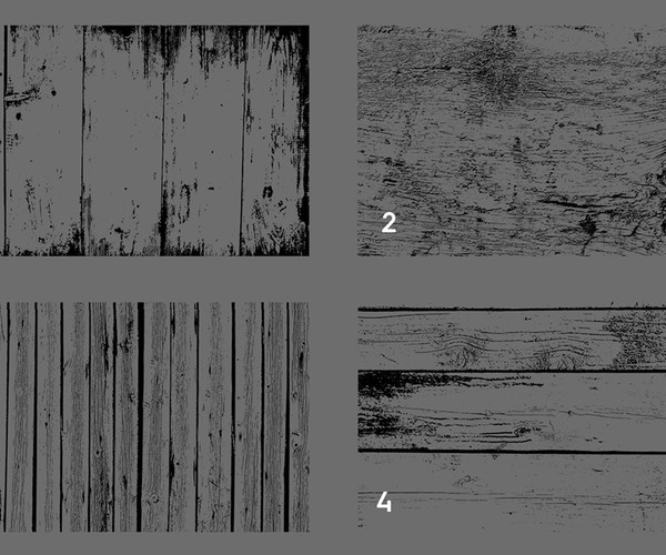 ArtStation - 20 Weathered Wood Texture Overlays | Brushes