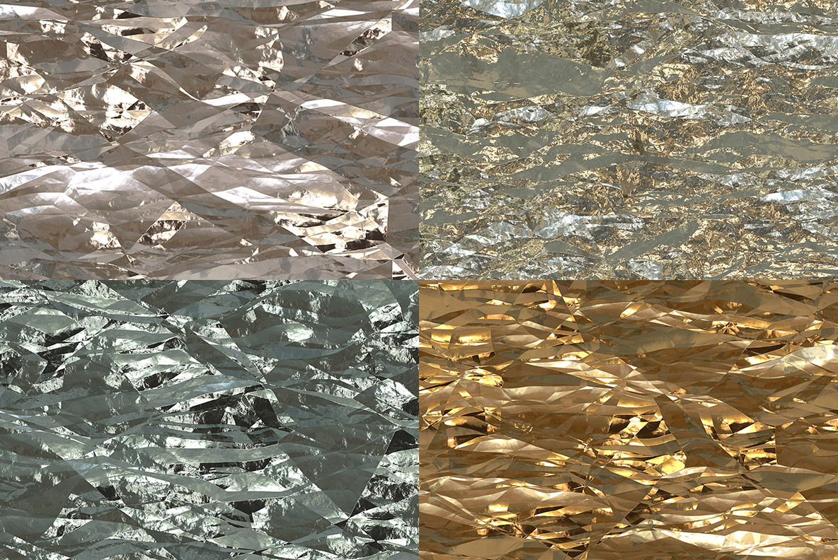 ArtStation - 20 Crumpled Foil Background Textures | Resources
