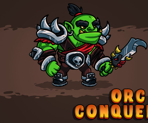 ArtStation - Orc Conqueror 2D Character | Game Assets