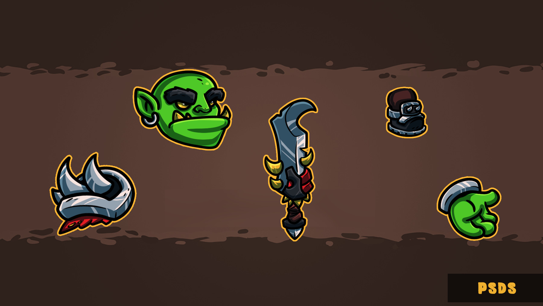 ArtStation - Orc Conqueror 2D Character | Game Assets