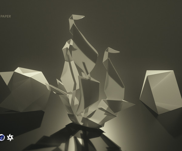 ArtStation - Origami Paper Shader (C4D Octane) | Resources