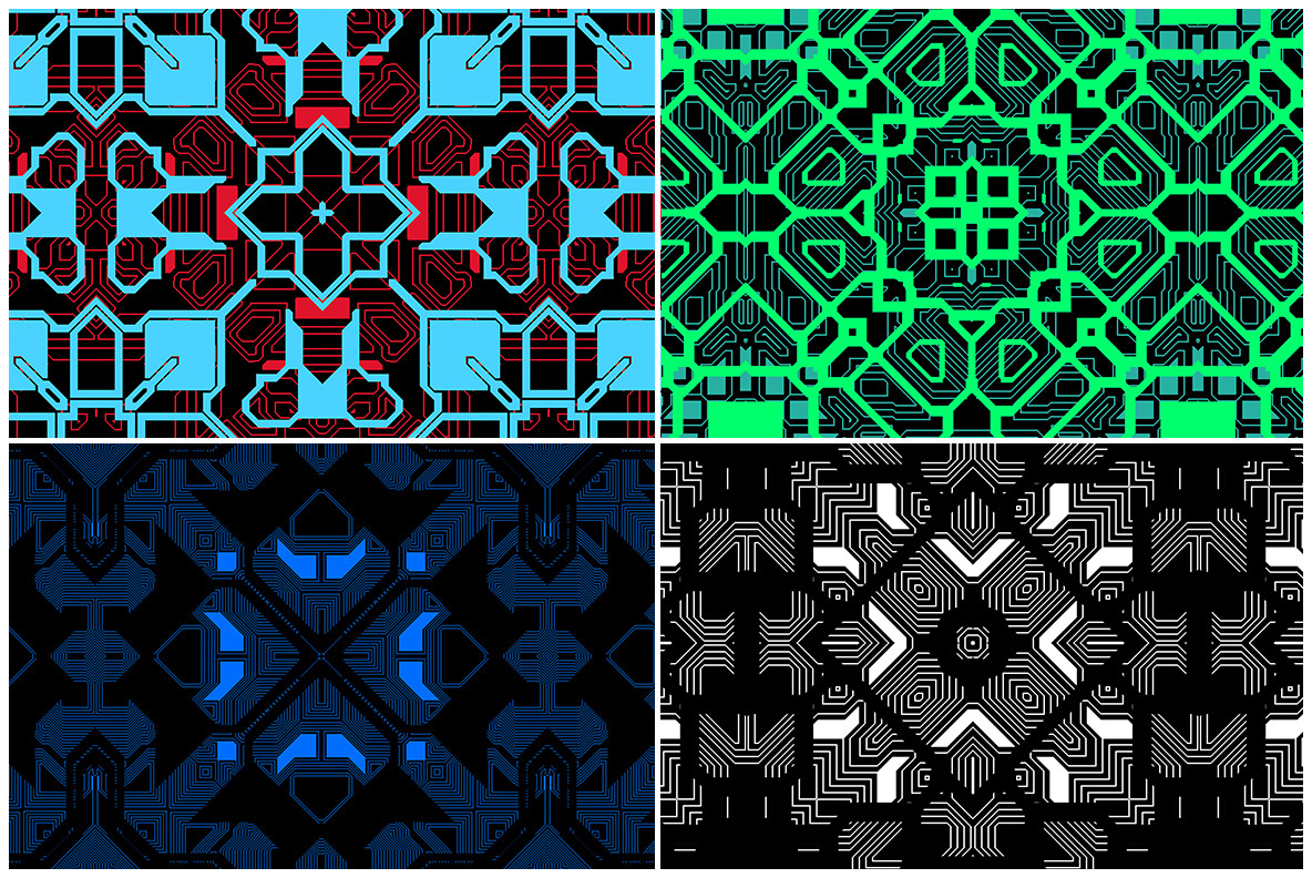 ArtStation - 10 Techno Pattern Backgrounds | Artworks