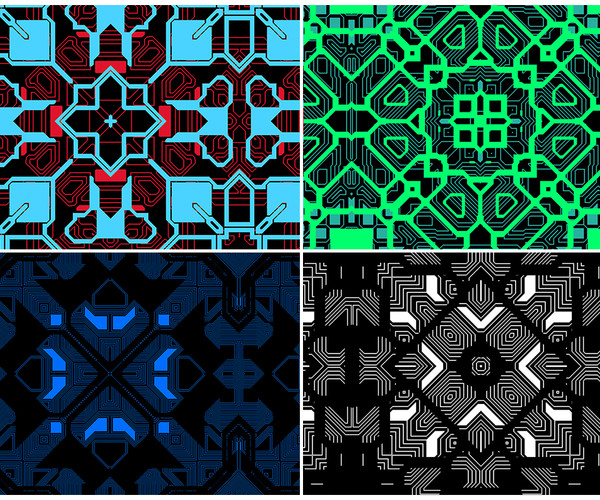 ArtStation - 10 Techno Pattern Backgrounds | Artworks