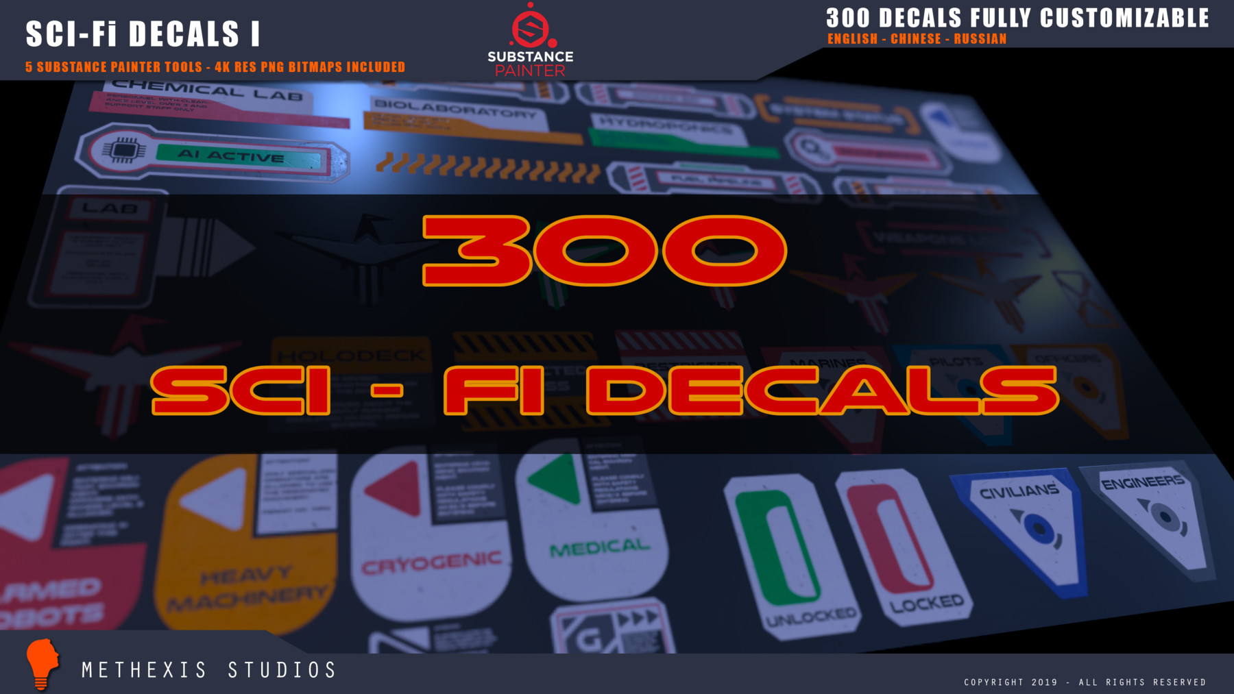 ArtStation - Sci-Fi Decals I | Game Assets