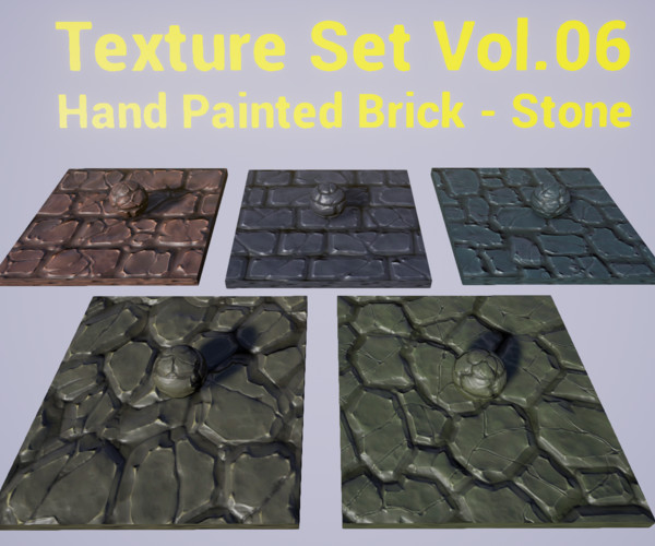 ArtStation - Stone Tile Vol.06 - Hand Painted Texture Pack | Game Assets