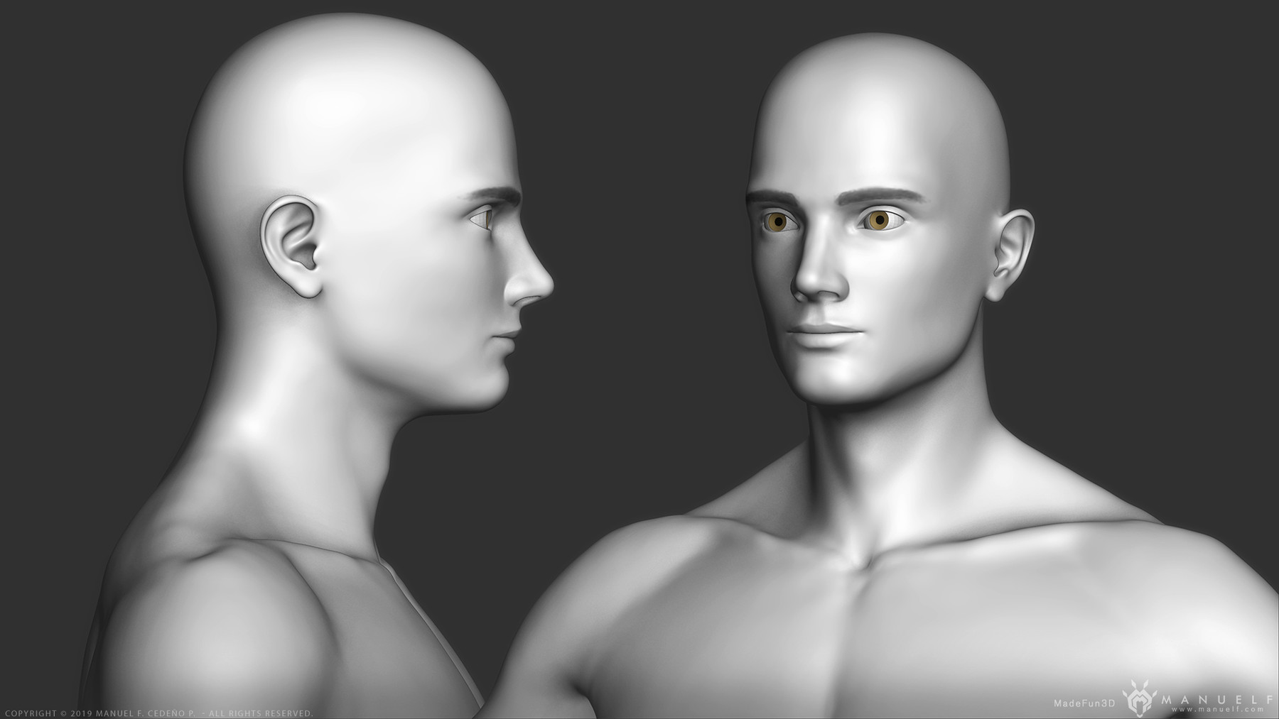ArtStation - Human Character Male BaseMesh - Man Body | Resources