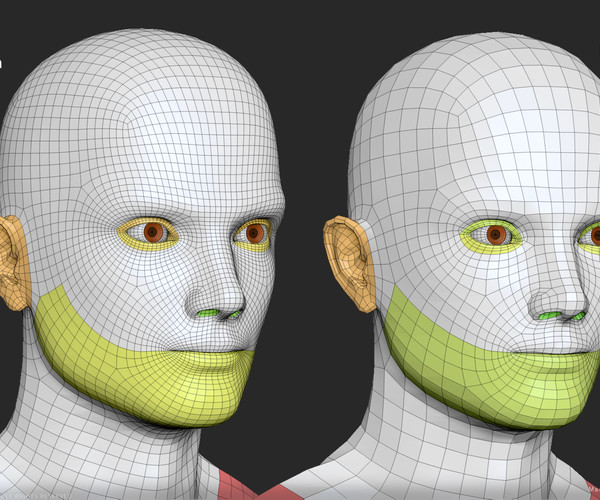ArtStation - Human Character - Female and Male Basemesh Pack - Woman ...