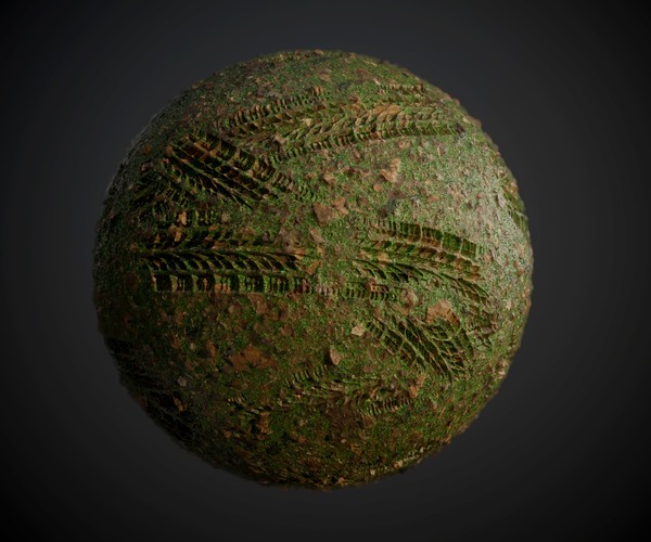 ArtStation - Grass Ground Mud Dirt Tire Tracks Seamless PBR Texture ...