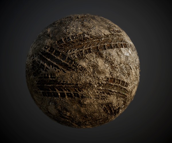 ArtStation - Sand Dirt Mud Ground Tire Tracks Seamless PBR Texture ...