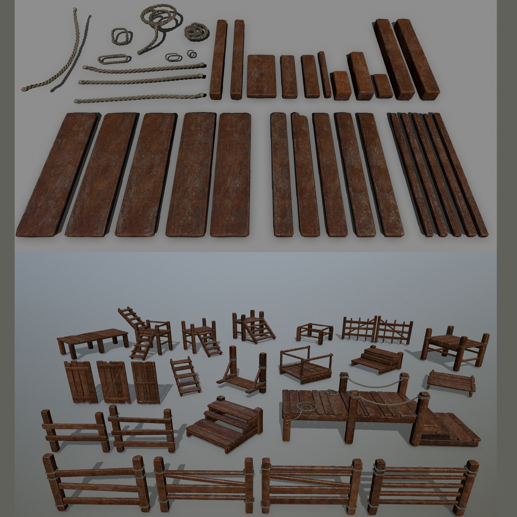 ArtStation - Wood_and_Rope | Resources