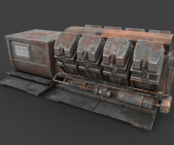 ArtStation - Rusted machinery device | Game Assets
