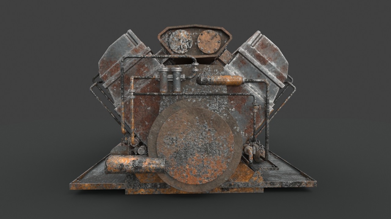 ArtStation - Rusted machinery device | Game Assets