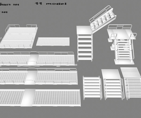 ArtStation - stairs low poly | Resources