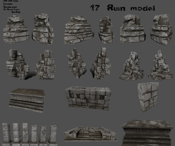 ArtStation - ruin set | Resources