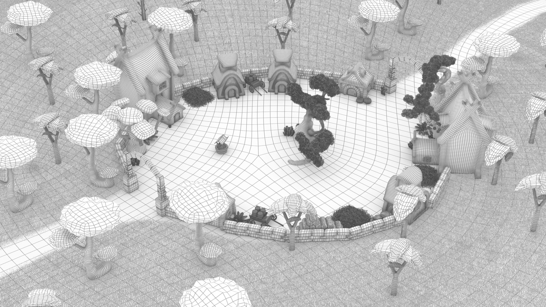 ArtStation - Cartoon Village | Resources