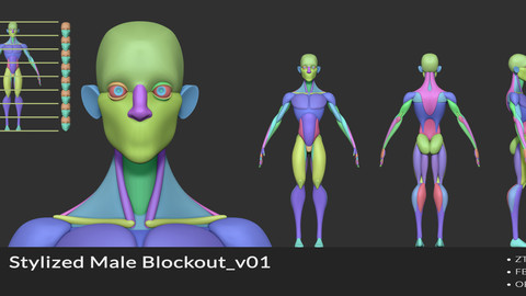 ArtStation - IMM Hand Blockout v2