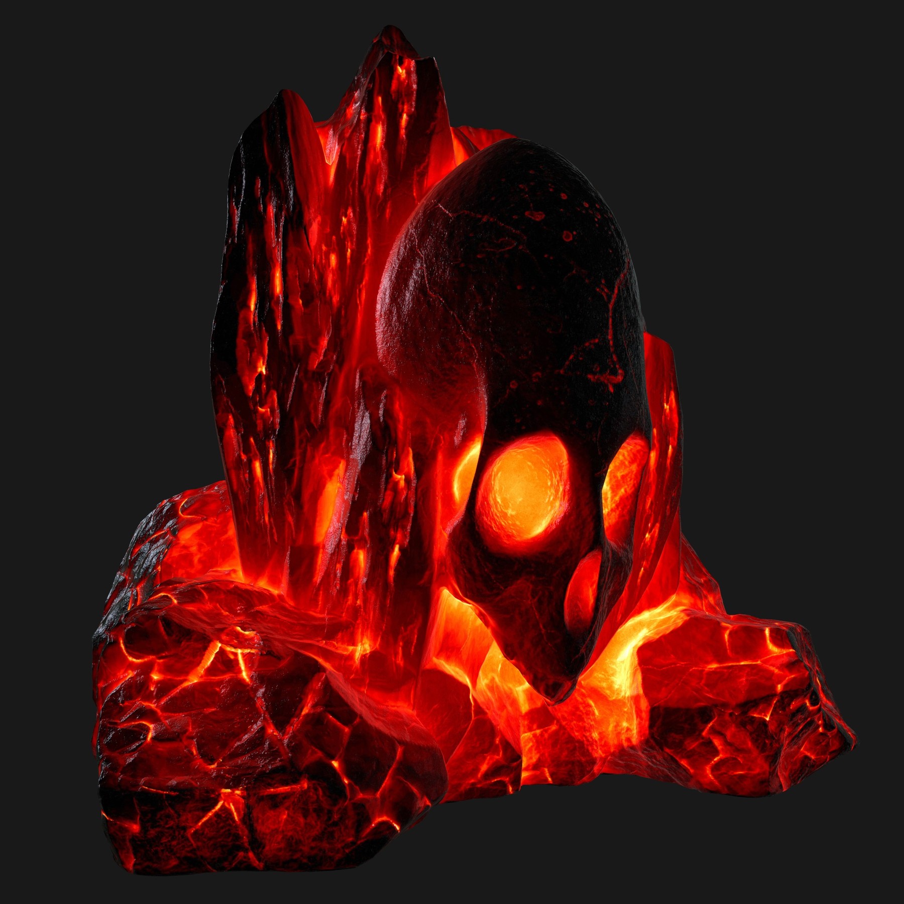 ArtStation - lava skull rock | Resources