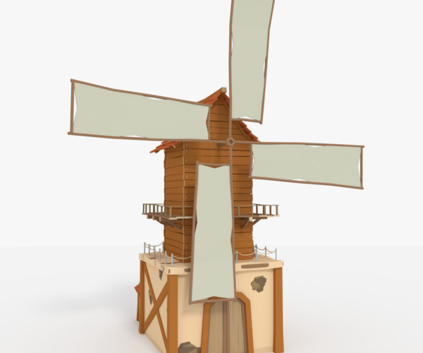 ArtStation - WindMill LowPoly | Game Assets
