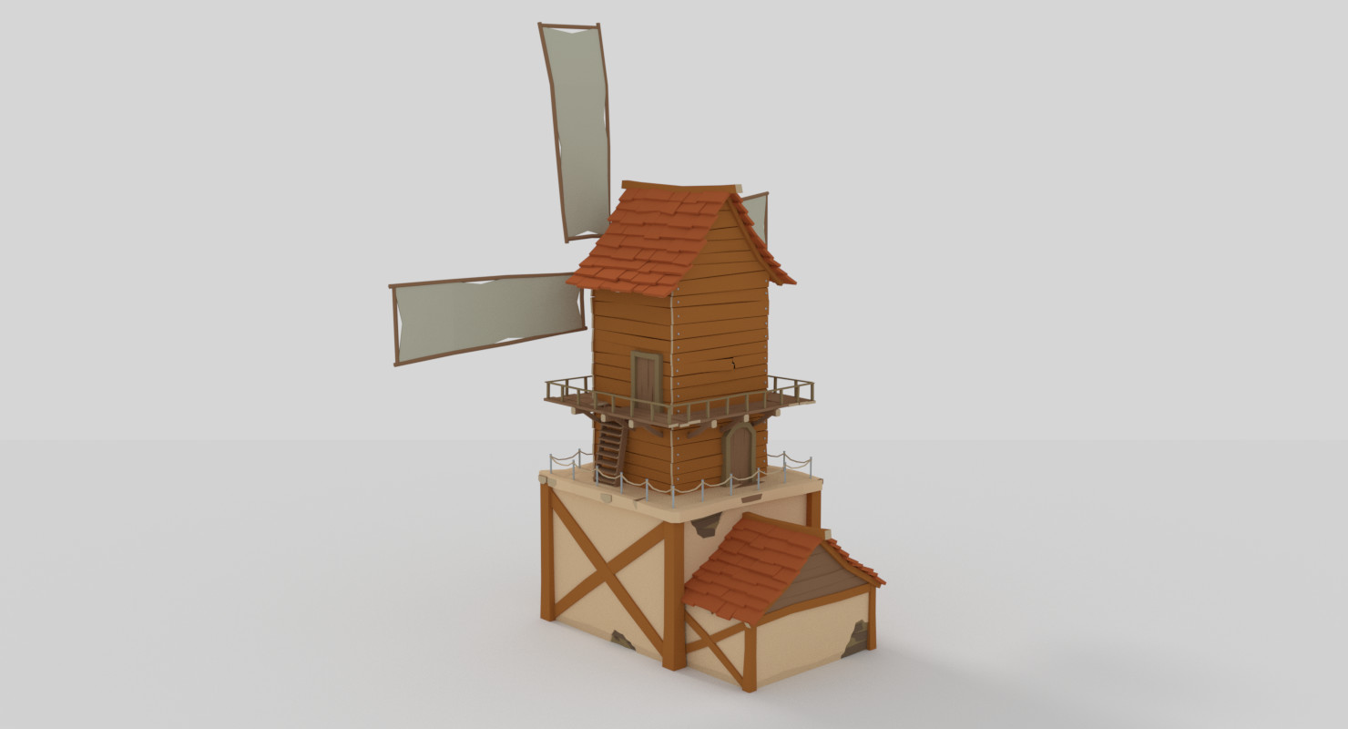ArtStation - WindMill LowPoly | Game Assets