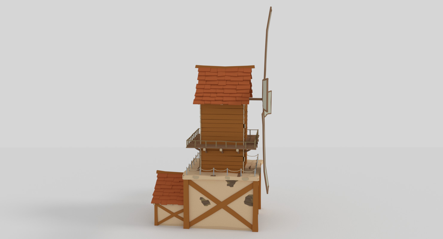ArtStation - WindMill LowPoly | Game Assets