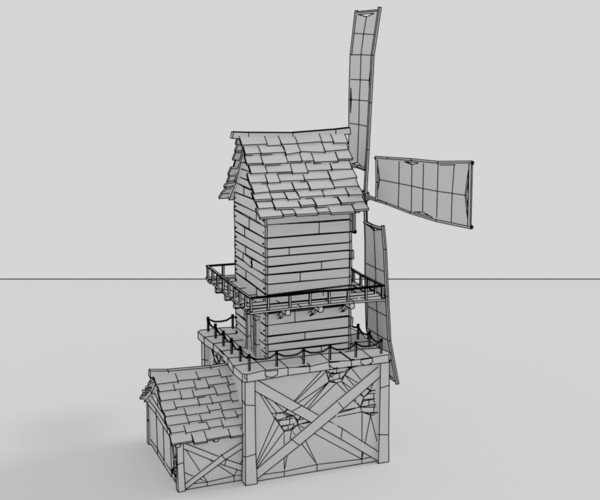 ArtStation - WindMill LowPoly | Game Assets
